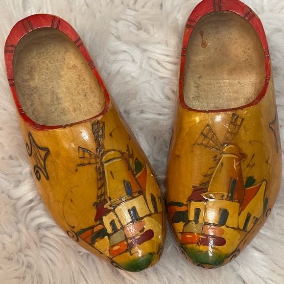 The Unbranded Brand | Other | Vintage Hand Carved Wooden Dutch Clogs ...